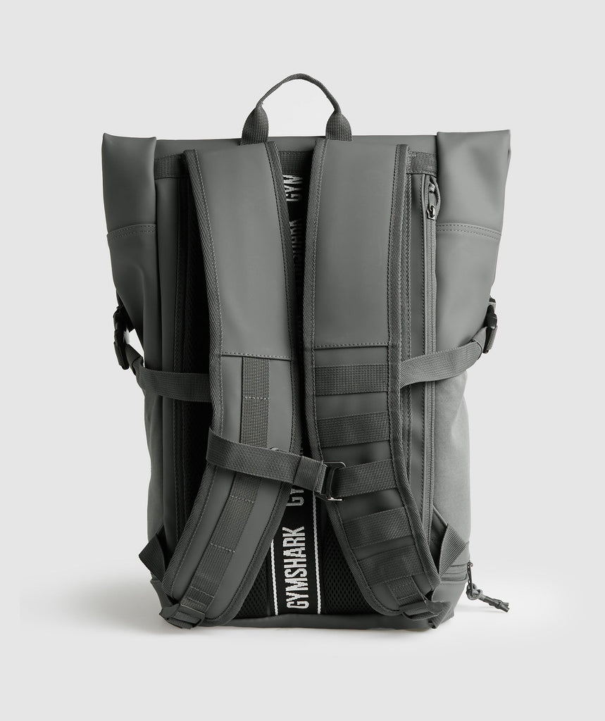 Gymshark Sleek Backpack Roll Top - Graphite Grey | Gymshark