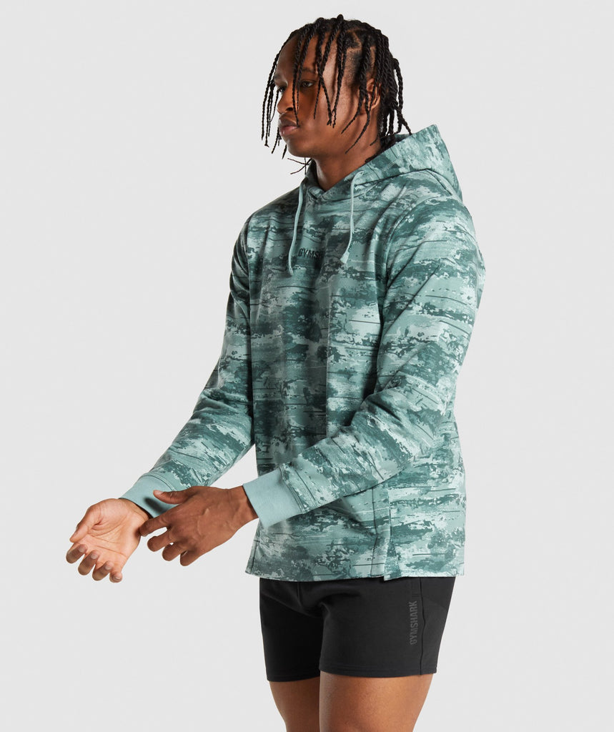 Gymshark Chalk Hoodie - Light Green Print | Gymshark