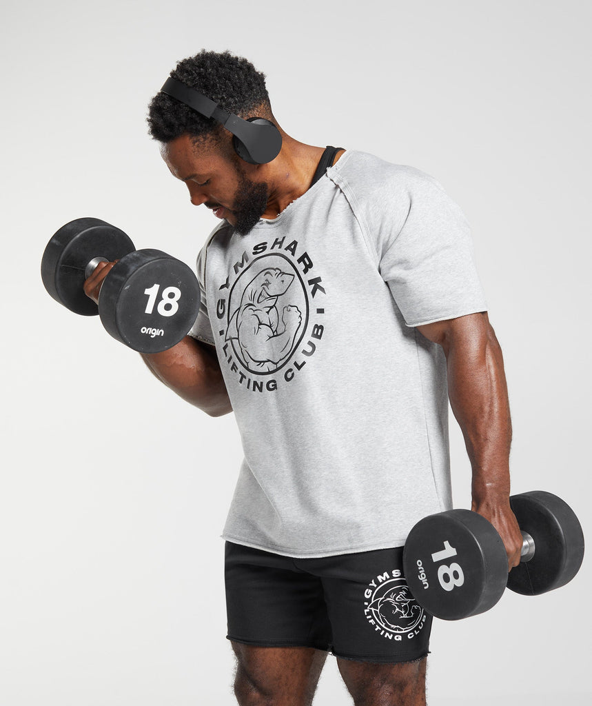 Gymshark Legacy Rag Top - Light Grey Core Marl | Gymshark