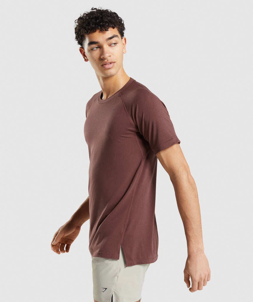 Gymshark Studio Amplify T-Shirt - Cherry Brown | Gymshark